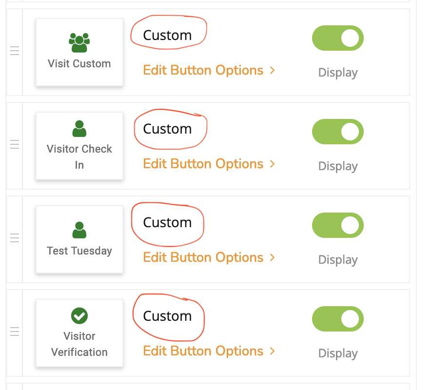 How to delete a Custom Check-in Button